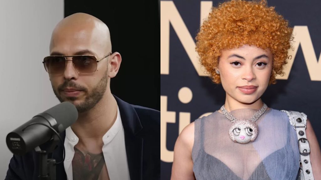 Andrew Tate slams Ice Spice for "upside-down cross" and Devil gestures ...